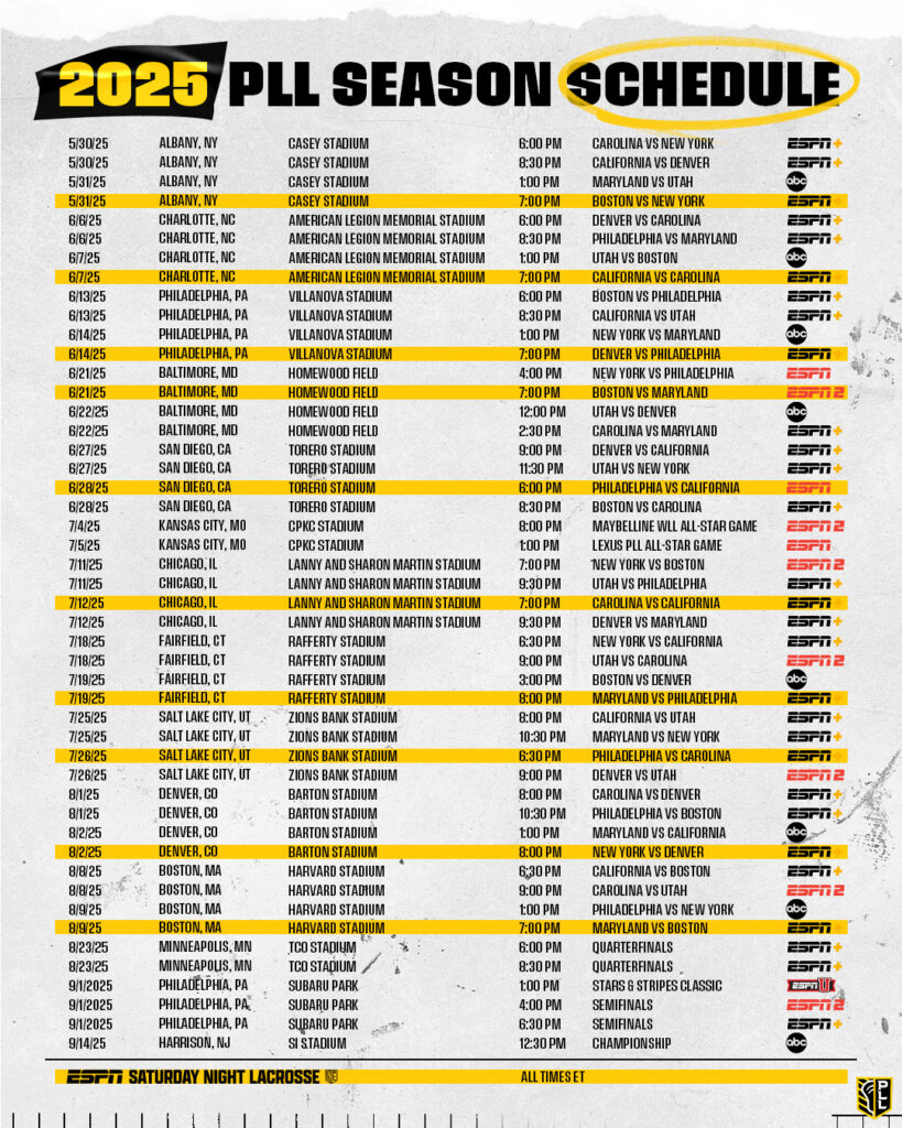 Where to Watch PLL Lacrosse Games - Premier Lacrosse League